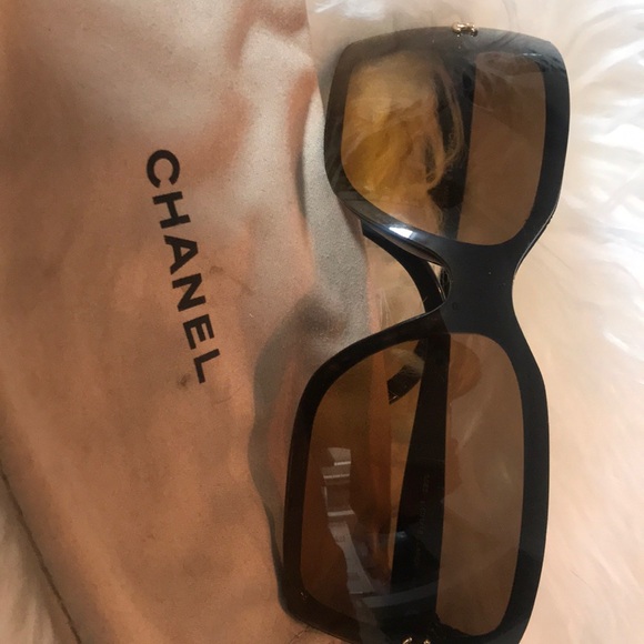 CHANEL | Accessories | Black Chanel Square Sunglasses | Poshmark